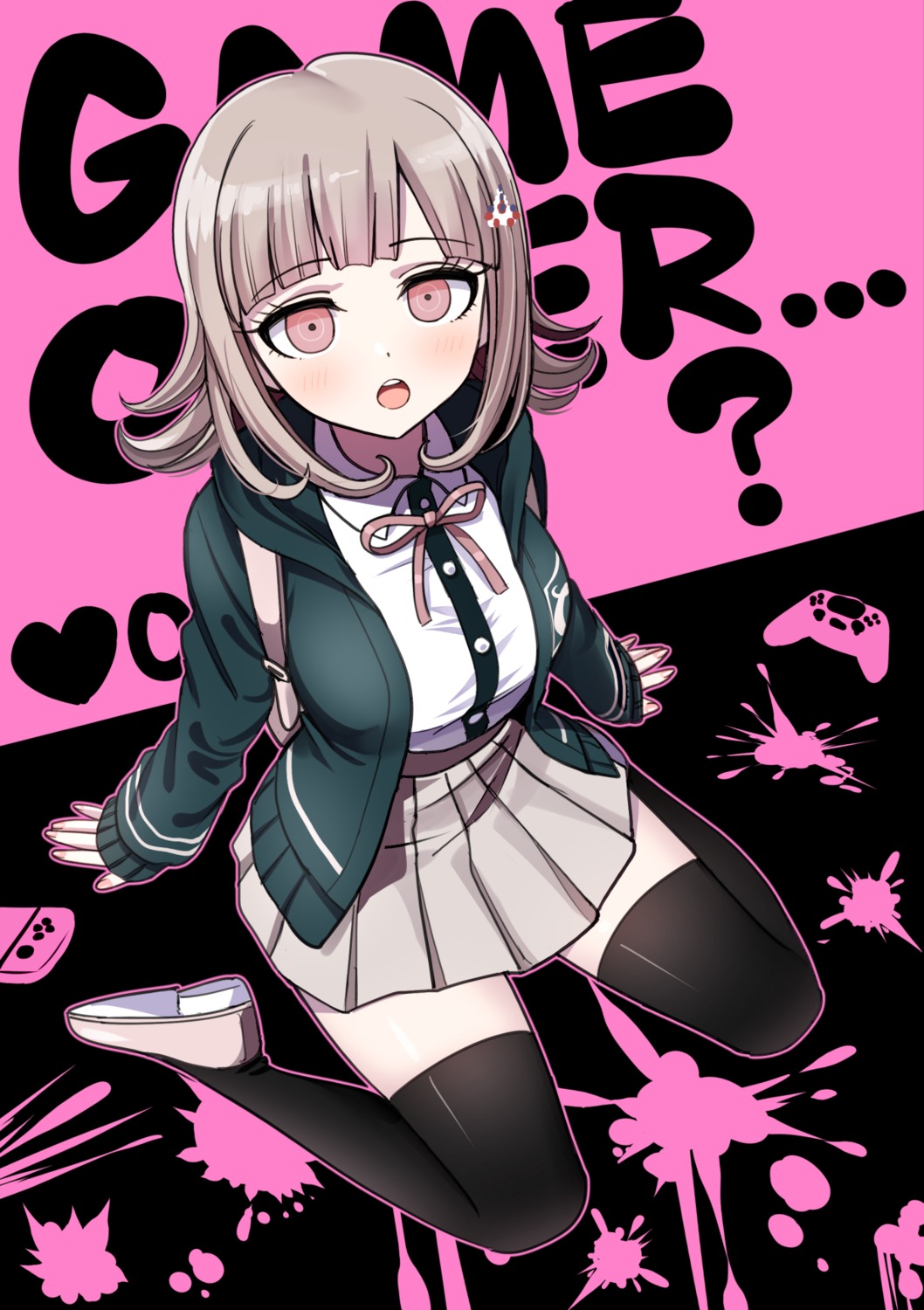deadnooodles dangan-ronpa dangan-ronpa 2 nanami chiaki seifuku thighhighs | #1026435 | yande.re